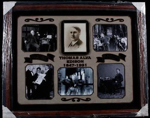 45: Thomas Edison Autographed Photo Collage