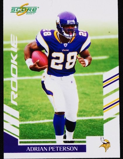 642: 2007 Score Adrian Peterson Rookie Card