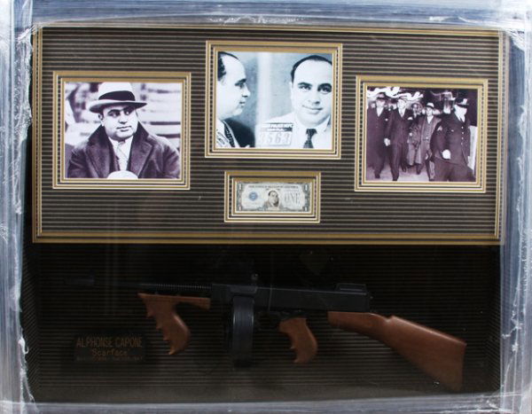 37: Al Capone Machine Gun & Photo Collage