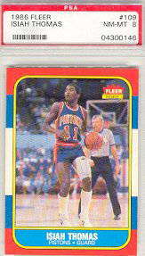 1986 Fleer Isiah Thomas Rookie Basketball Card