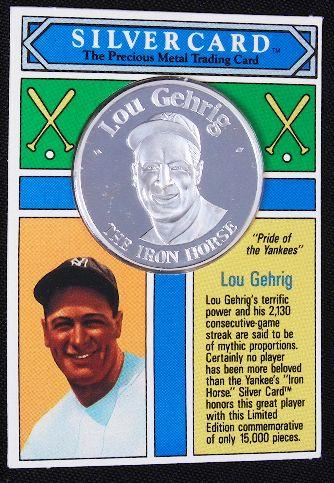 246: Lou Gehrig .99 Silver Coin Silvercard #5