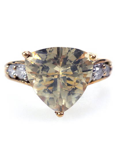 10kt Yellow Gold Scapolite & Diamond Ring A1700