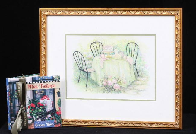 Susan Rios Original "tea And Cake" Ed278
