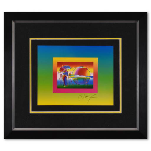 Rainbow Umbrella Man On Blends By Peter Max