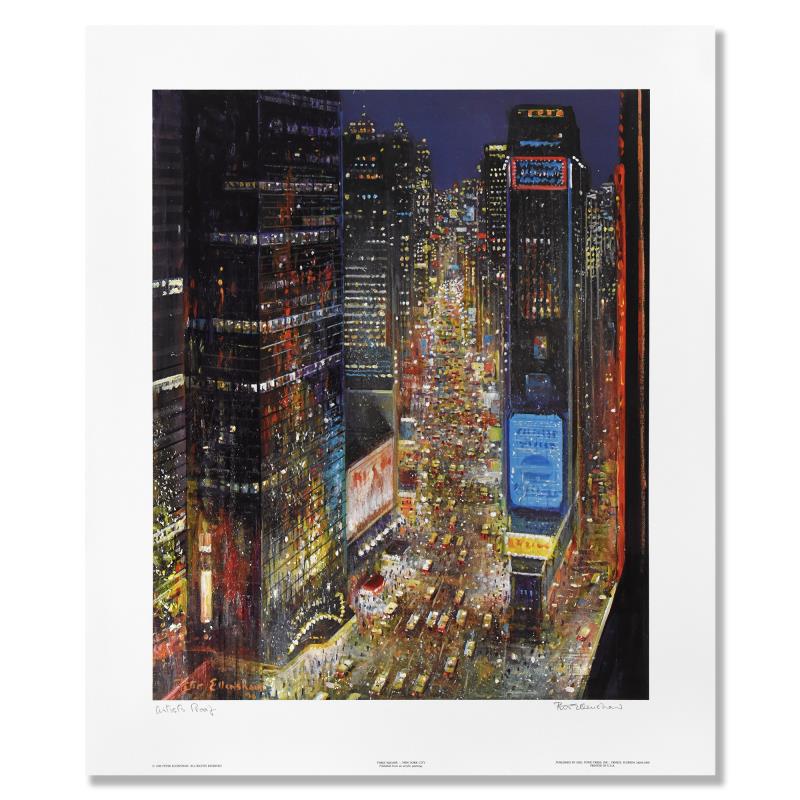 Times Square New York City By Peter Ellenshaw (1913 2007)
