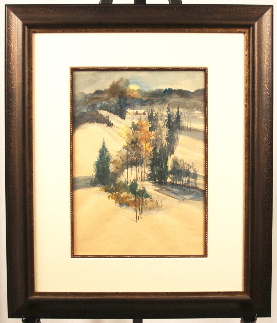 Mid Century Modern Original Watercolor by Hoe Won ED127