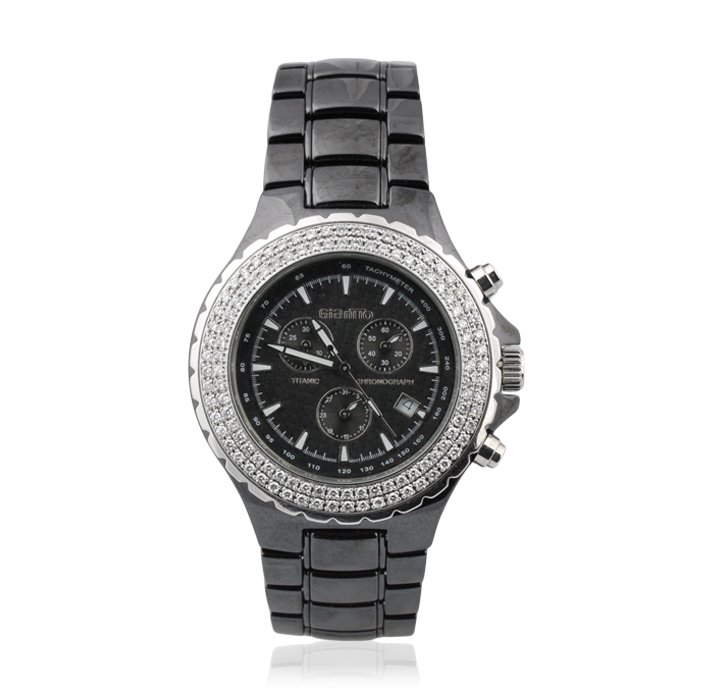 Giantto Titanic Black Ceramic and Diamond Chronograph W
