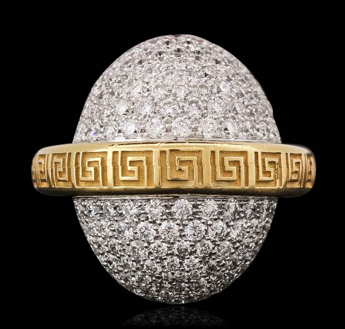 18KT Two-Tone Gold 1.31ctw Diamond Versace Ring