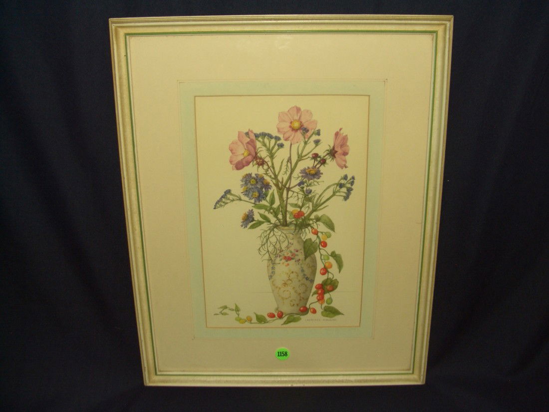 Laurence Perugini Water Color Print, C.1930's Ver