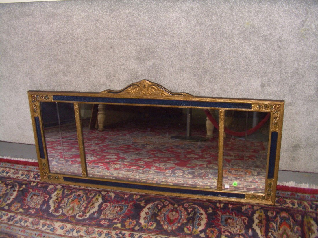 1077: wonderful antique piano mirror with label SSR