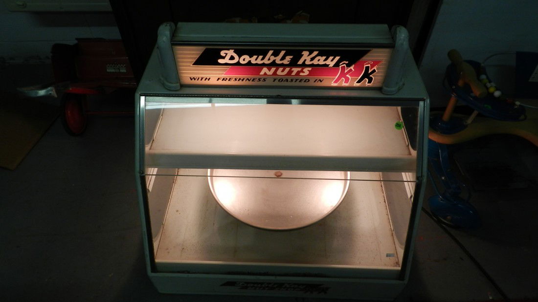 Vintage 1940s Double Kay Nuts Store Display Showca