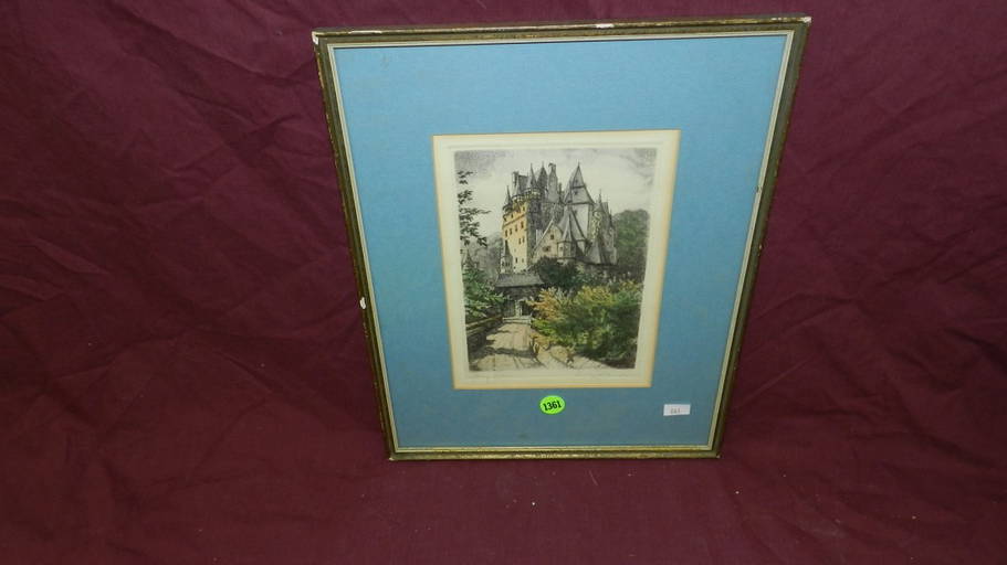Signed And Titled, Framed Castle Litho