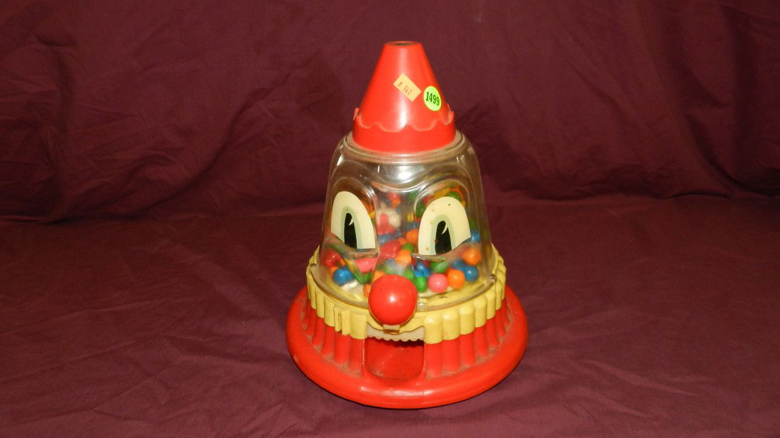 Vintage Child's Toy Clown Gumball Machine