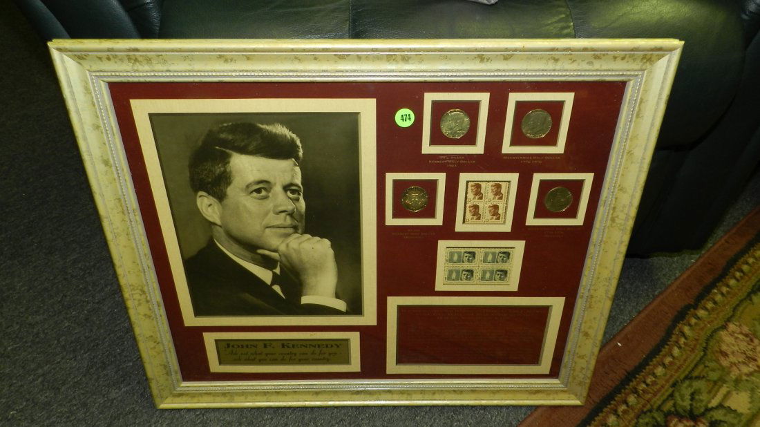 Framed John F Kennedy coin and stamp collection - Nov 05, 2014 ...