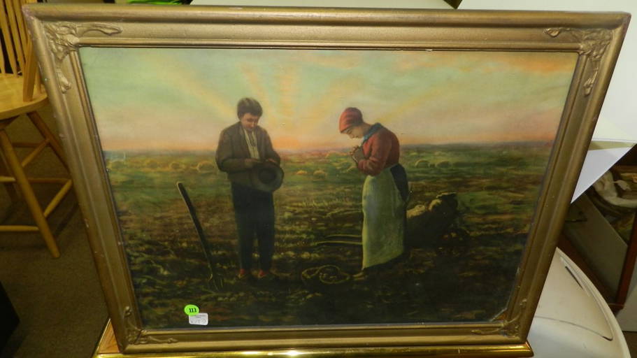 Vintage Framed Litho The Gleaners