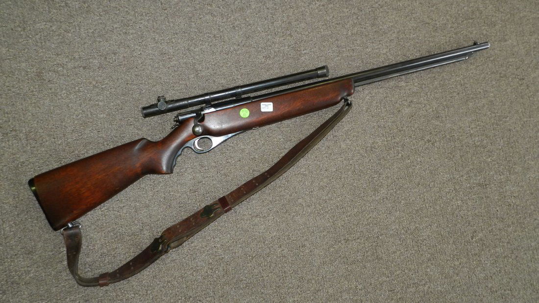 2) vintage 22 cal bolt action tube feed rifle, Wards