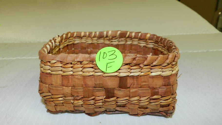 Hand Woven Native American Tree Bark Basket