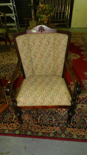 Unique Antique Channel Back Arm Chair. Cond Vg. Special
