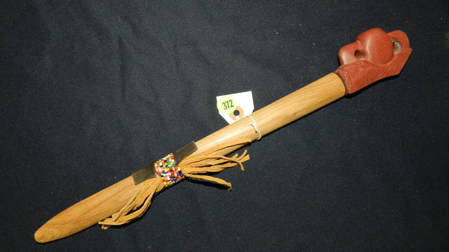 Signed Handmade / Carved Native American Pipestone Pipe