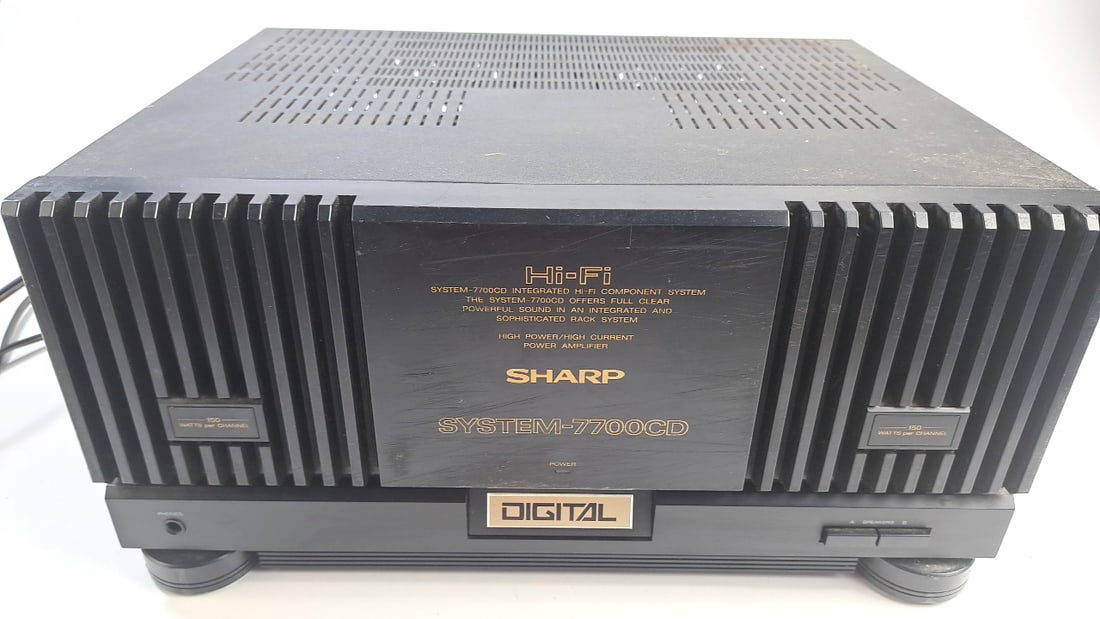 Sharp System-7700cd Hi-fi Integrated Amplifier Black 150w Vintage Audio ...