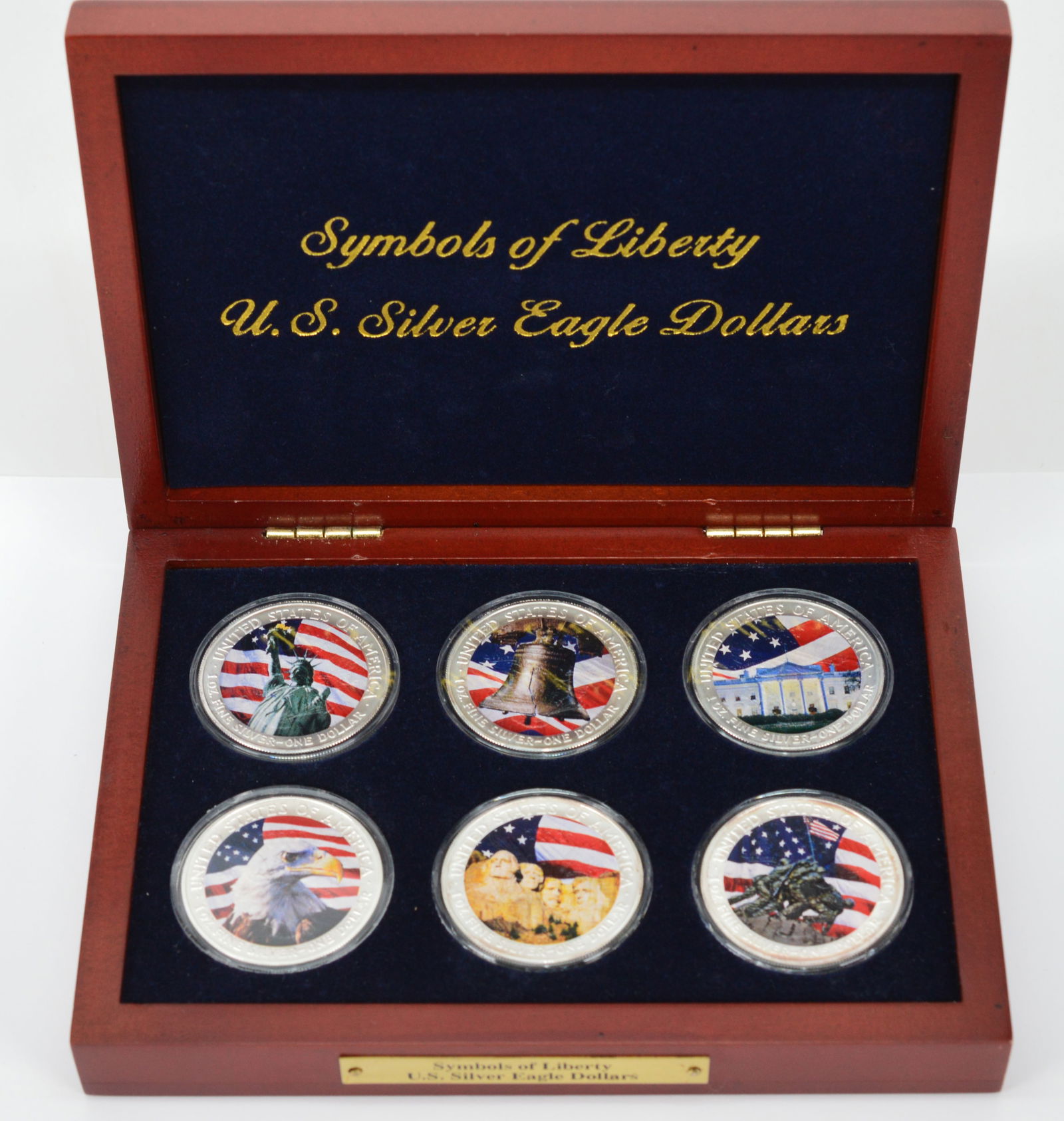 Symbols Of Liberty Us Silver Eagle Dollars Collector's Set 6 Coins Auction