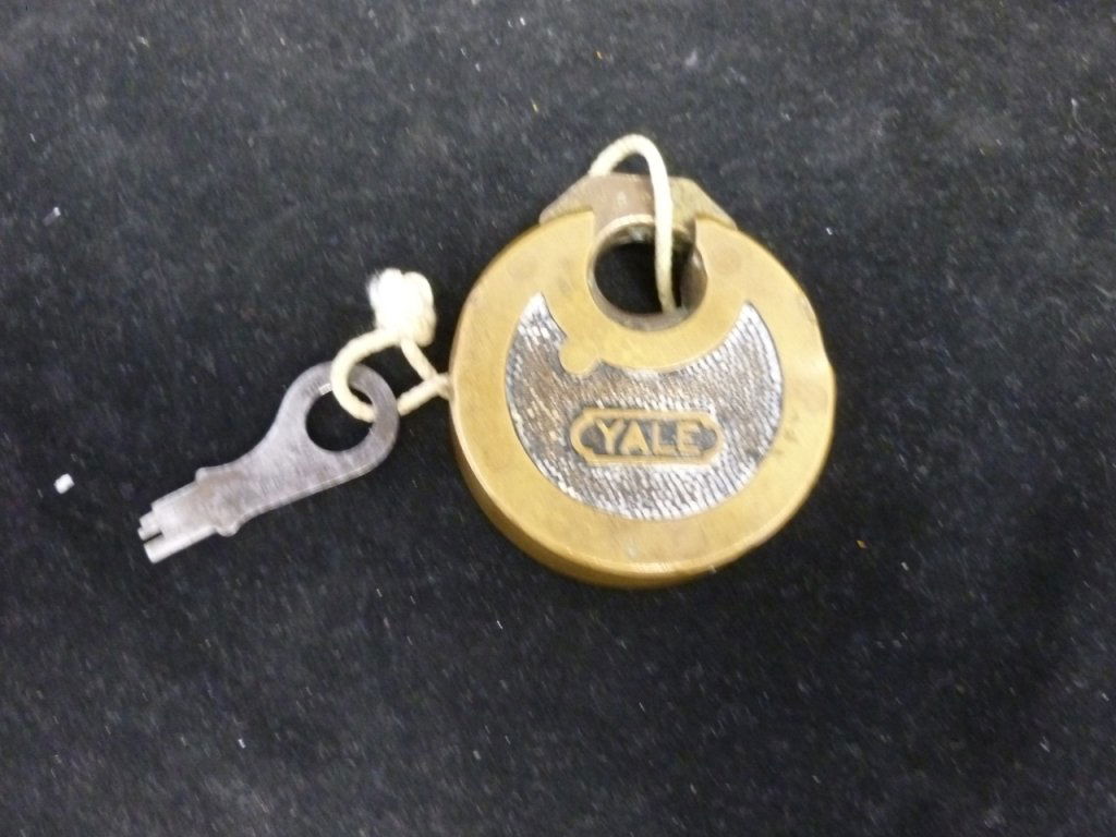 Vintage Brass Lock And Key