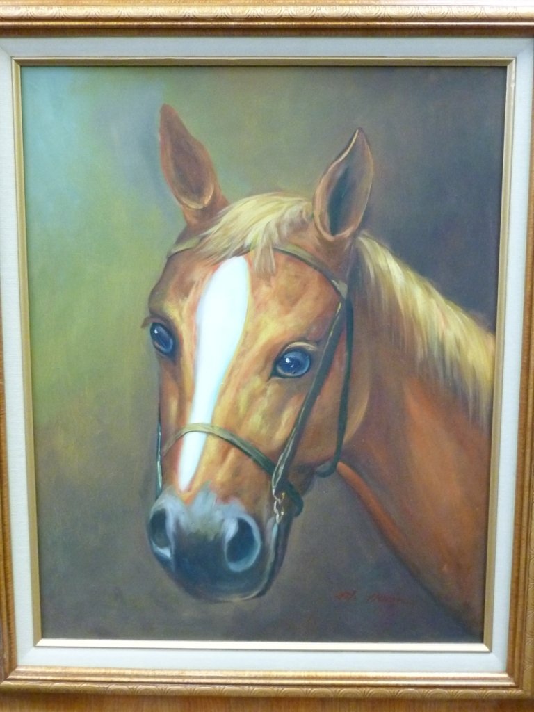 Framed Horse painting by M. Aaron