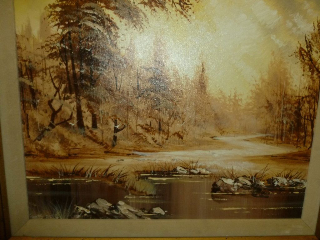 Framed Original Thomas Pell Oil Landscape