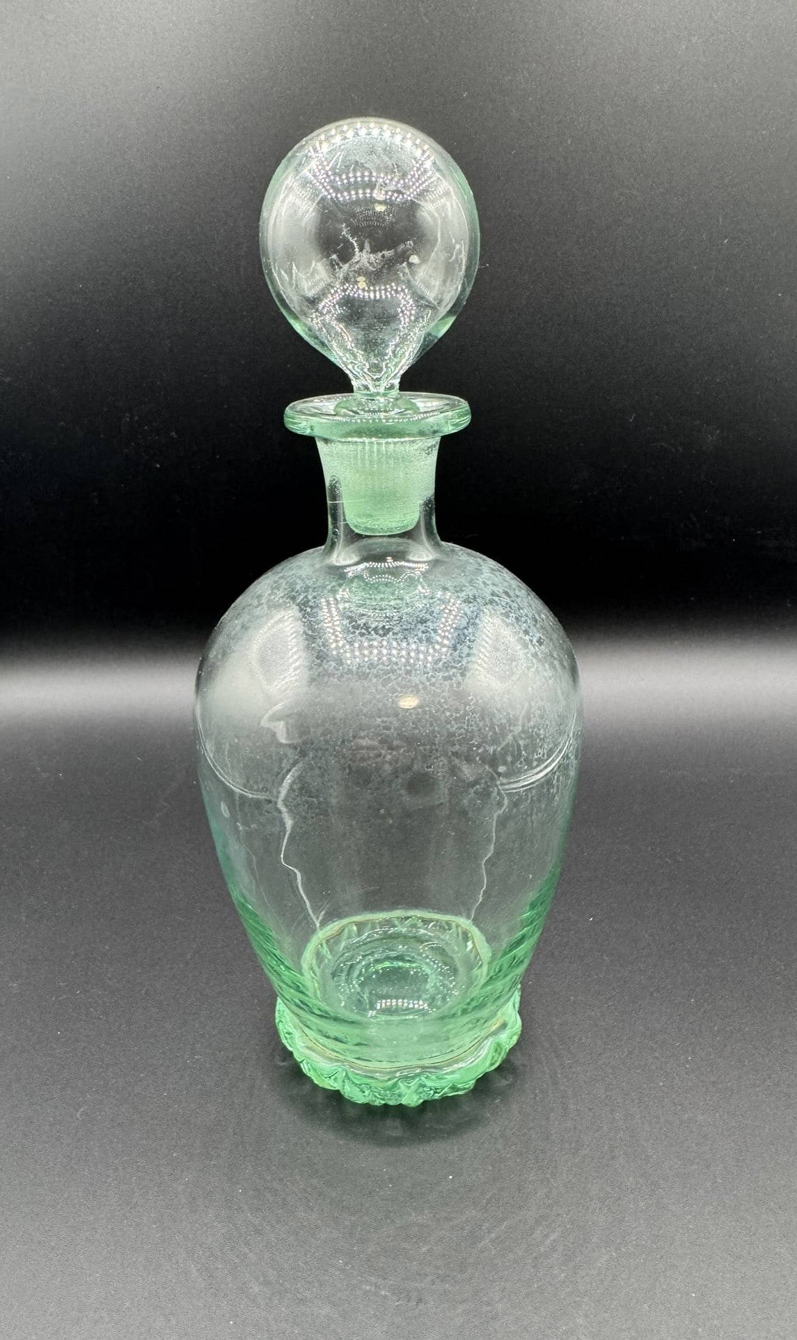 Vintage Green Glass Apothecary Decanter With Ground Pontil Auction
