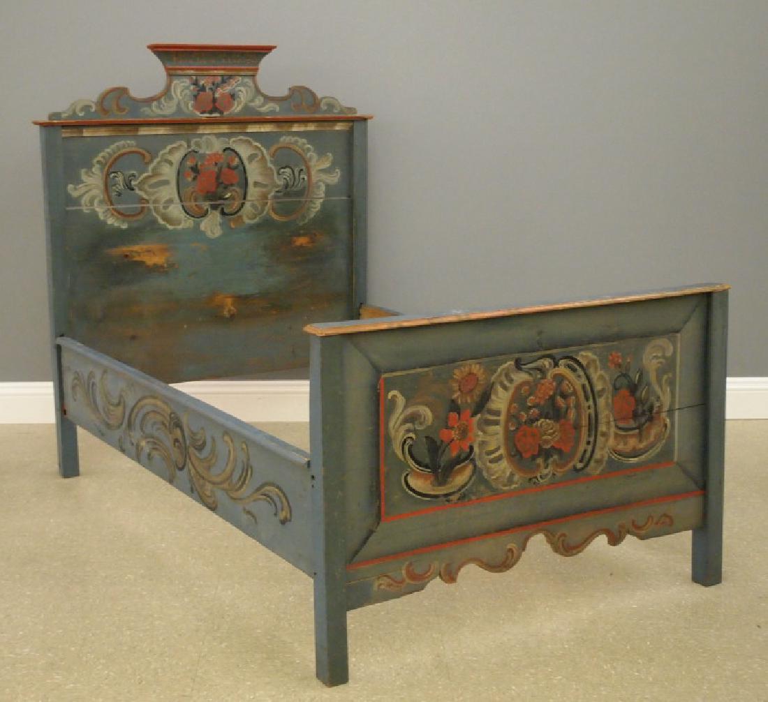 18th c German painted bed