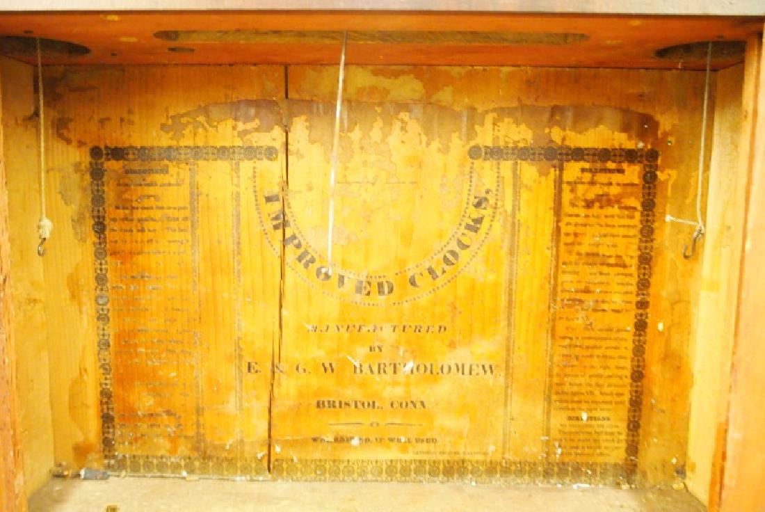 E & G W Bartholomew hollow column clock