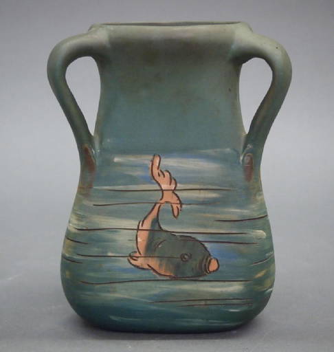 Weller Dickensware Fish Vase