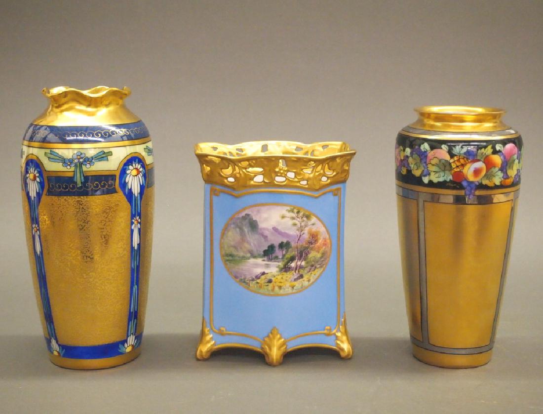 3 Pickard vases