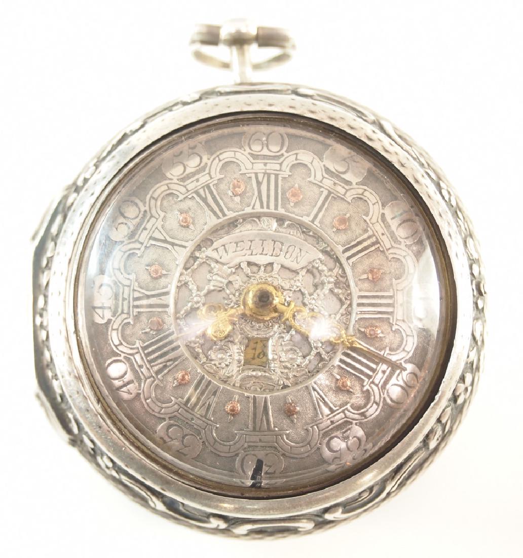S. Weldon Sterling Pair case pocket watch
