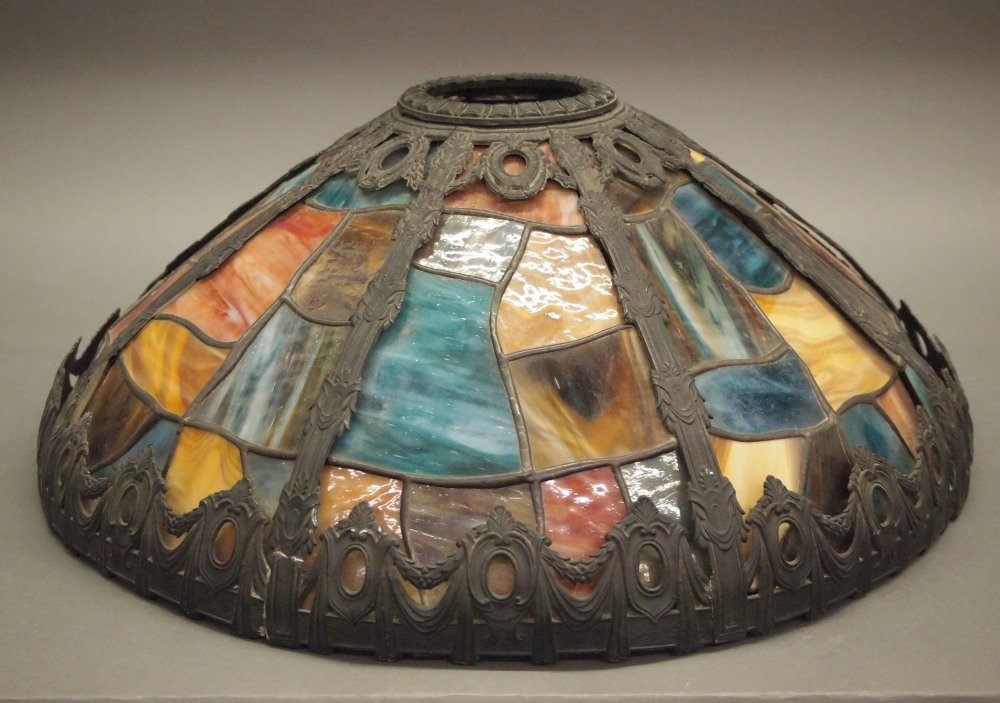 Leaded Glass Panel Lamp Shade