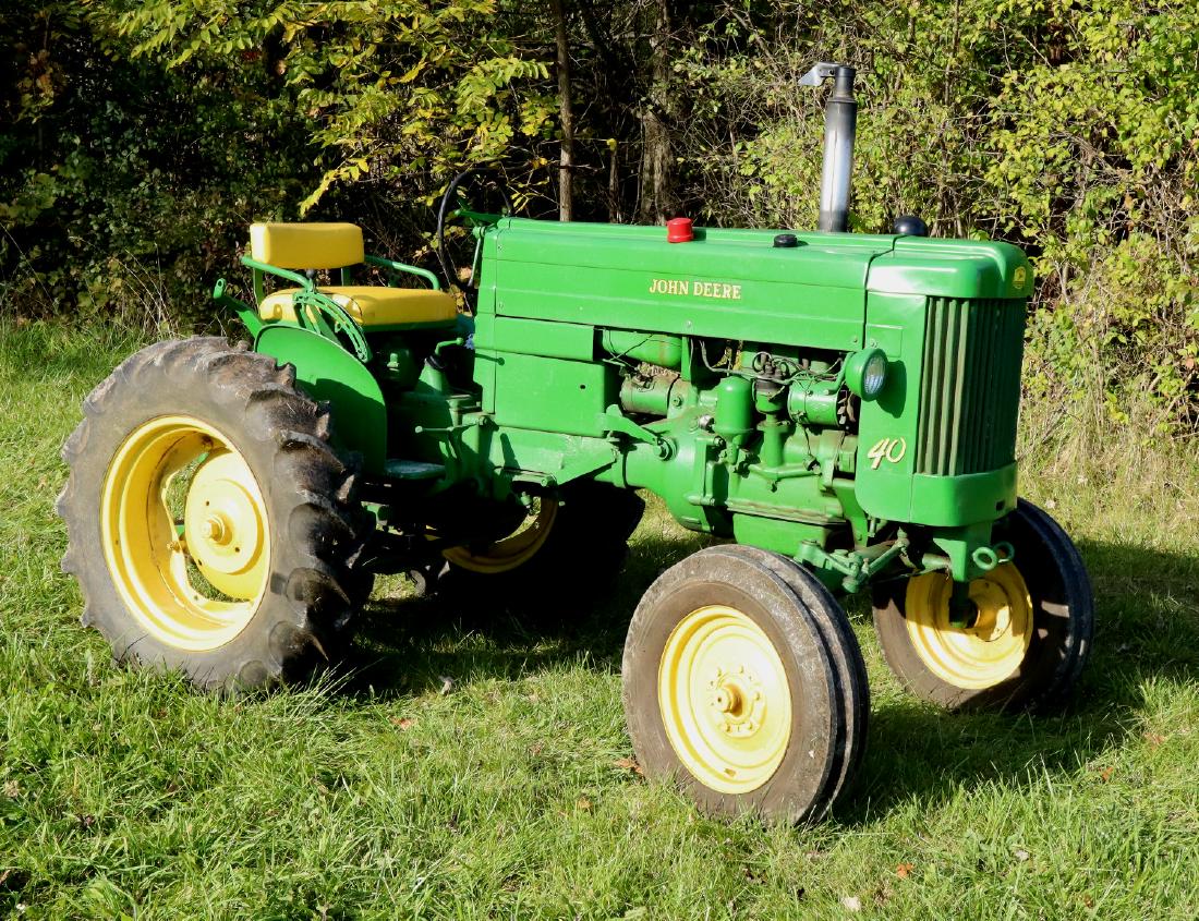 1952 John Deere Model 40 Tractor With Plow