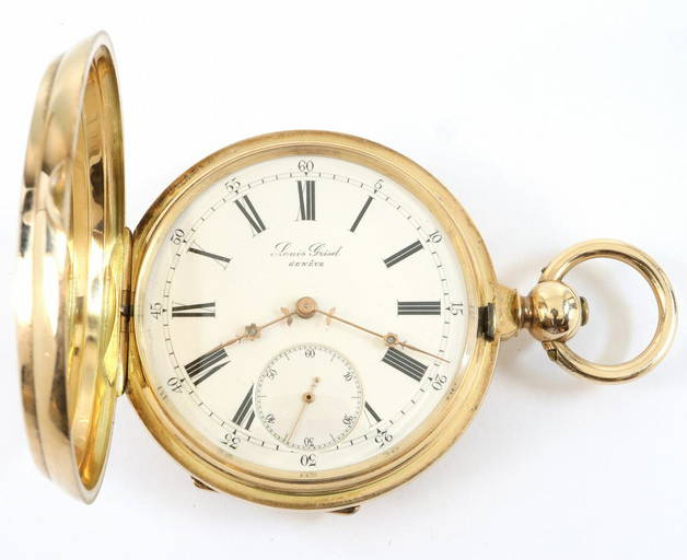 L. Grisel 14k Gold Pocket Watch