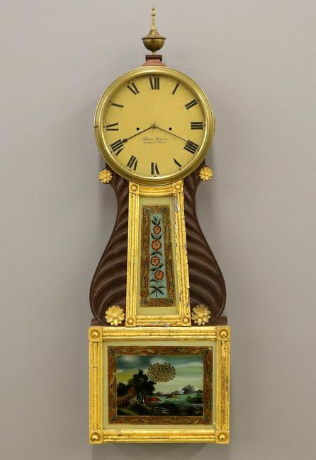 Abner Rogers Lyre Front Banjo clock Price Guide