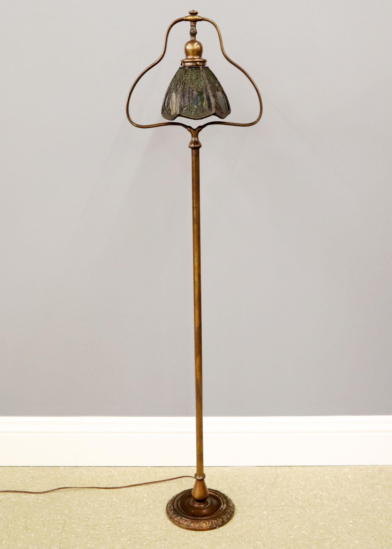 Handel Bronze Floor Lamp & Shade - Jun 26, 2020 | Schmidt's Antiques ...