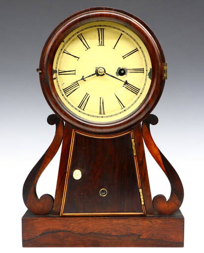 American Rosewood Banjo Shelf Clock
