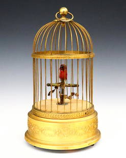 Early 20th Century French Double Automaton Bird