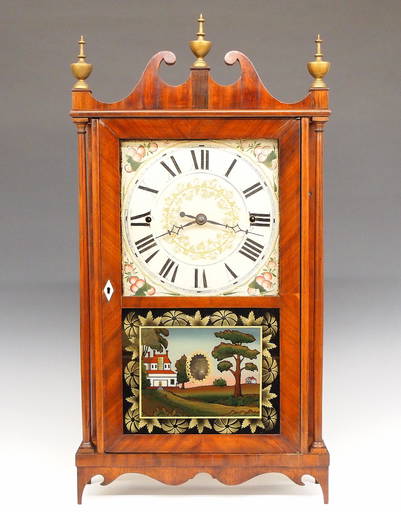 Pillar & Scroll Shelf Clock