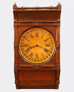 Antique Kroeber "cabinet No.61" Clock: Walnut Case In