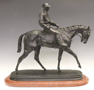 After P.j. Mene (french, 1810 1879) Bronze Sculpture Of Horses L ...