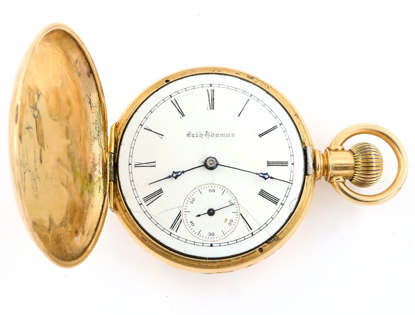 14k Gold Seth Thomas Pocket Watch - May 14, 2022 | Schmidt's Antiques ...