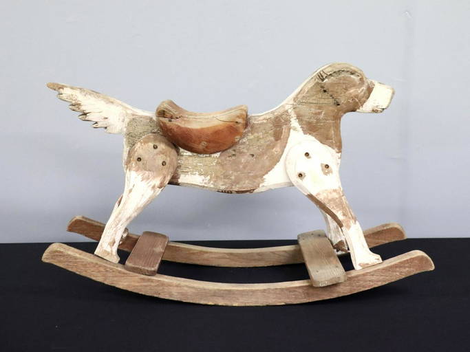 Child's Rocking Dog (#0157) on Aug 13, 2022 | Schmidt's Antiques Inc ...