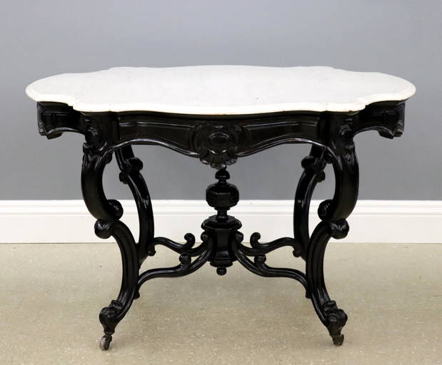 Victorian Rococo Revival Parlor Table (#0047) on Jan 01, 2023 | Schmidt ...