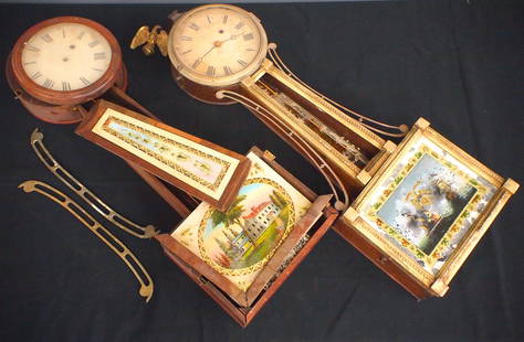 2 American Banjo Clocks