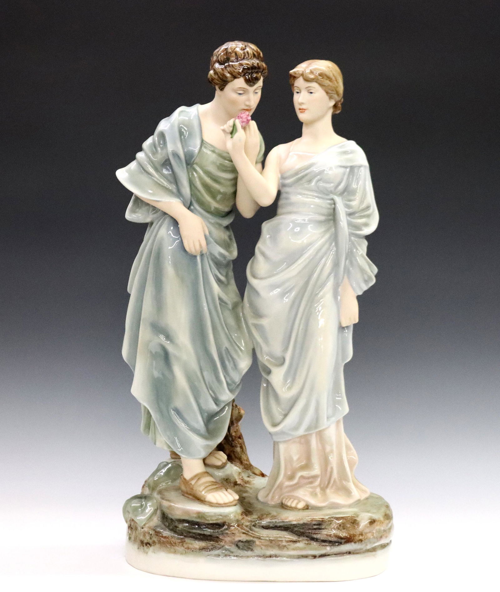 Royal Dux Roman Lovers Figural Grouping Auction