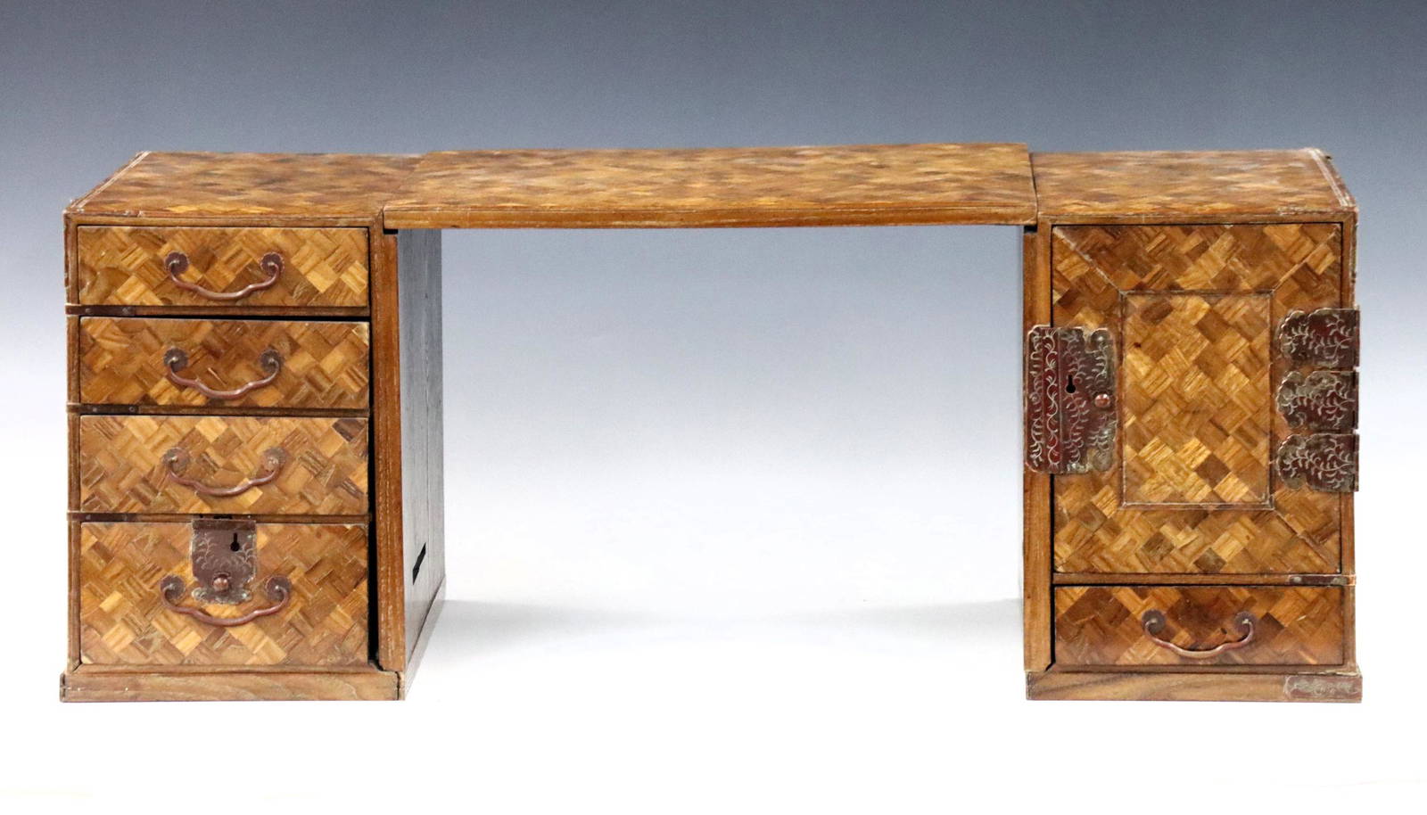 Japanese Parquetry Travel Desk Auction